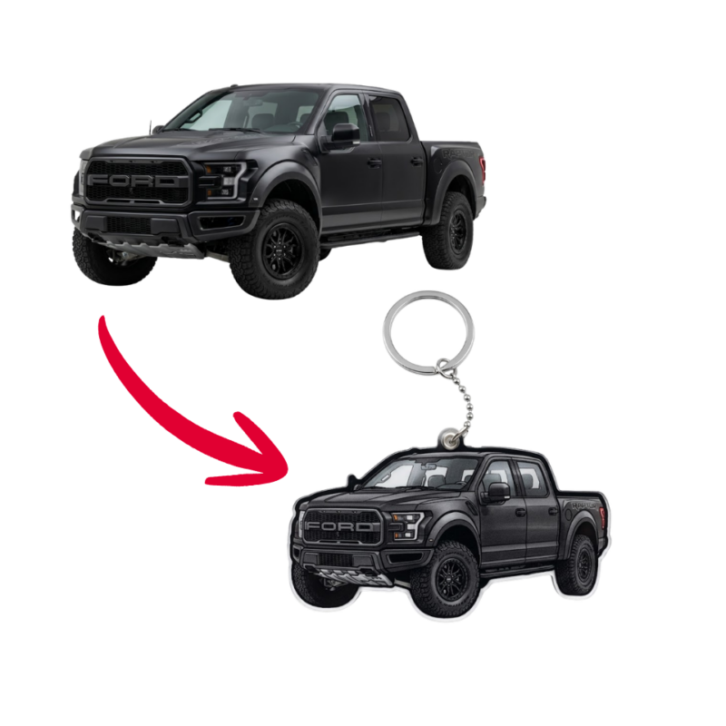 Custom Truck Keychain From Your Photo | Hand-Drawn to Order